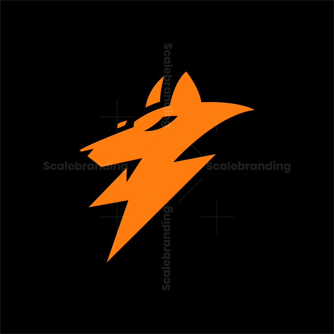 Modern Lightning Power Wolf Logo | Scalebranding