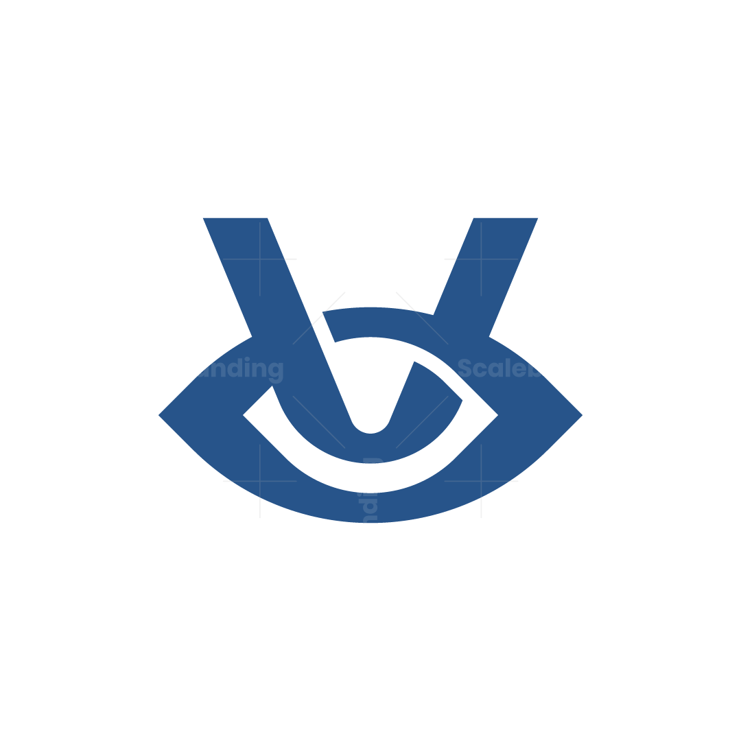 Letter A or V Eye Logo | Scalebranding