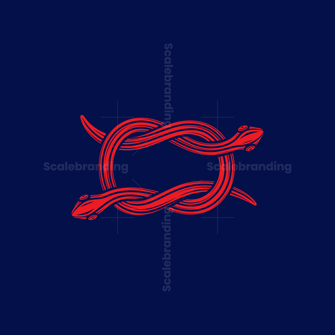 Two Snakes Square Knot logo | Scalebranding
