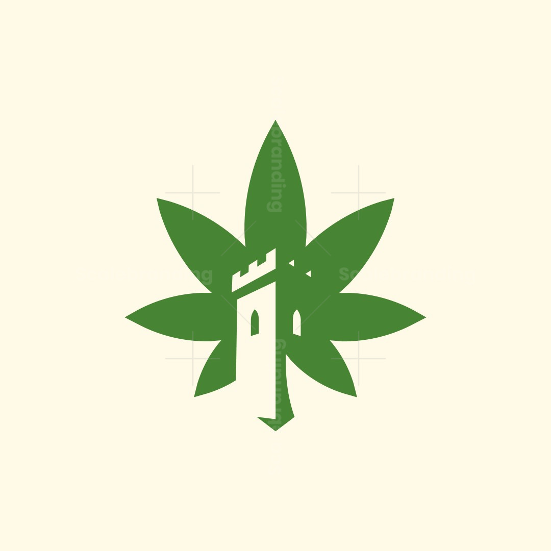 Castle Cannabis Flat modern Logo | Scalebranding