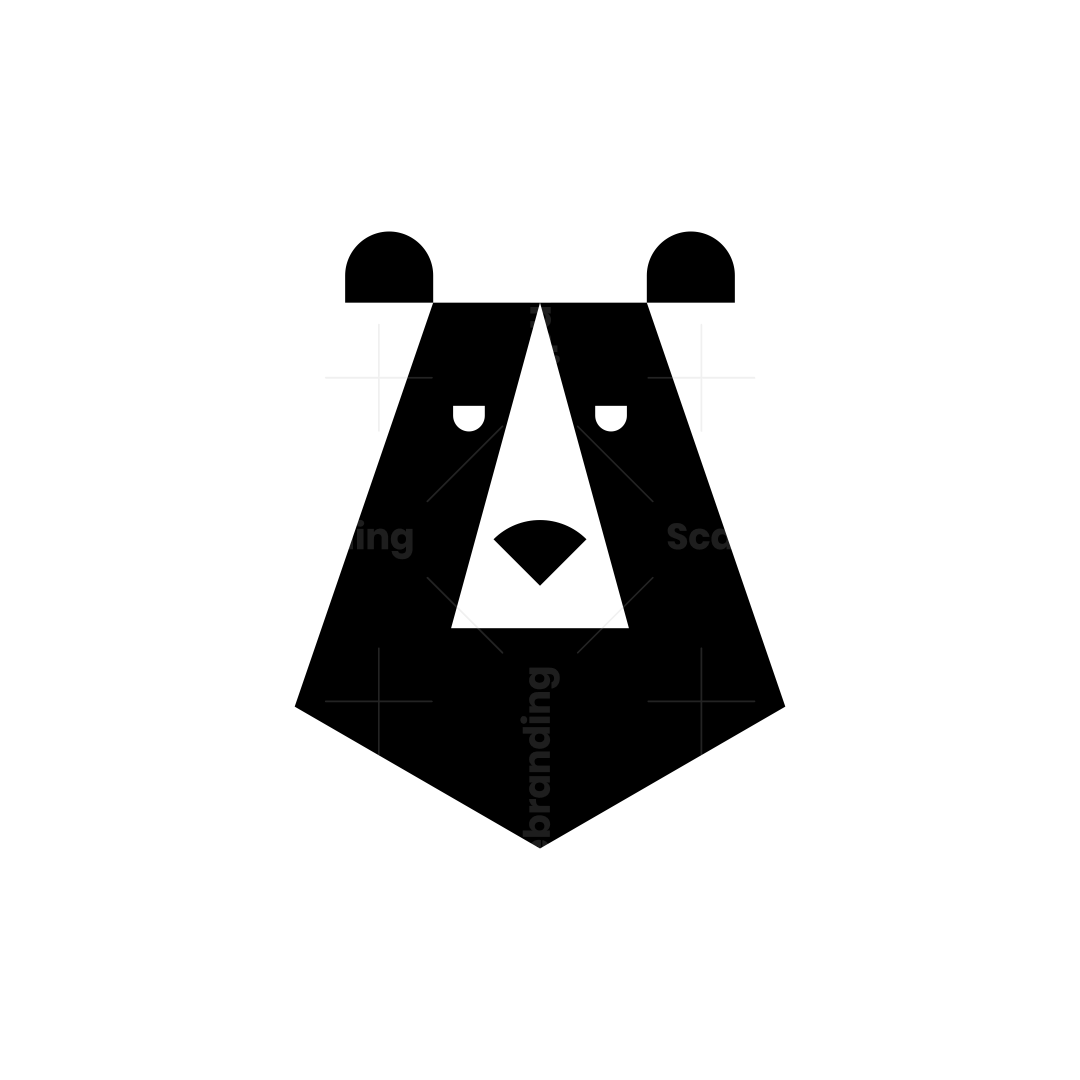 Geometric Bear Head Logo Design | Scalebranding