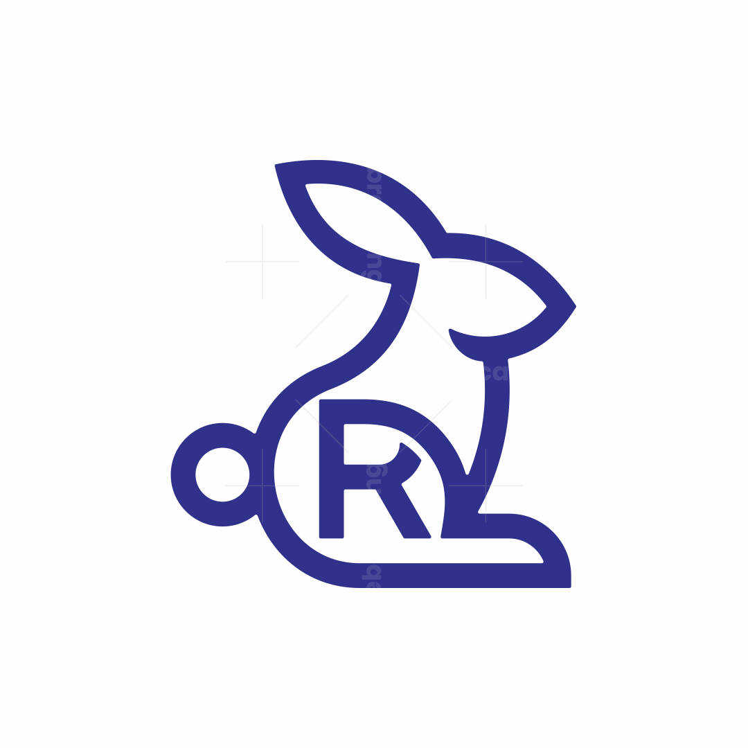Letter R Rabbit Simple Logo | Scalebranding