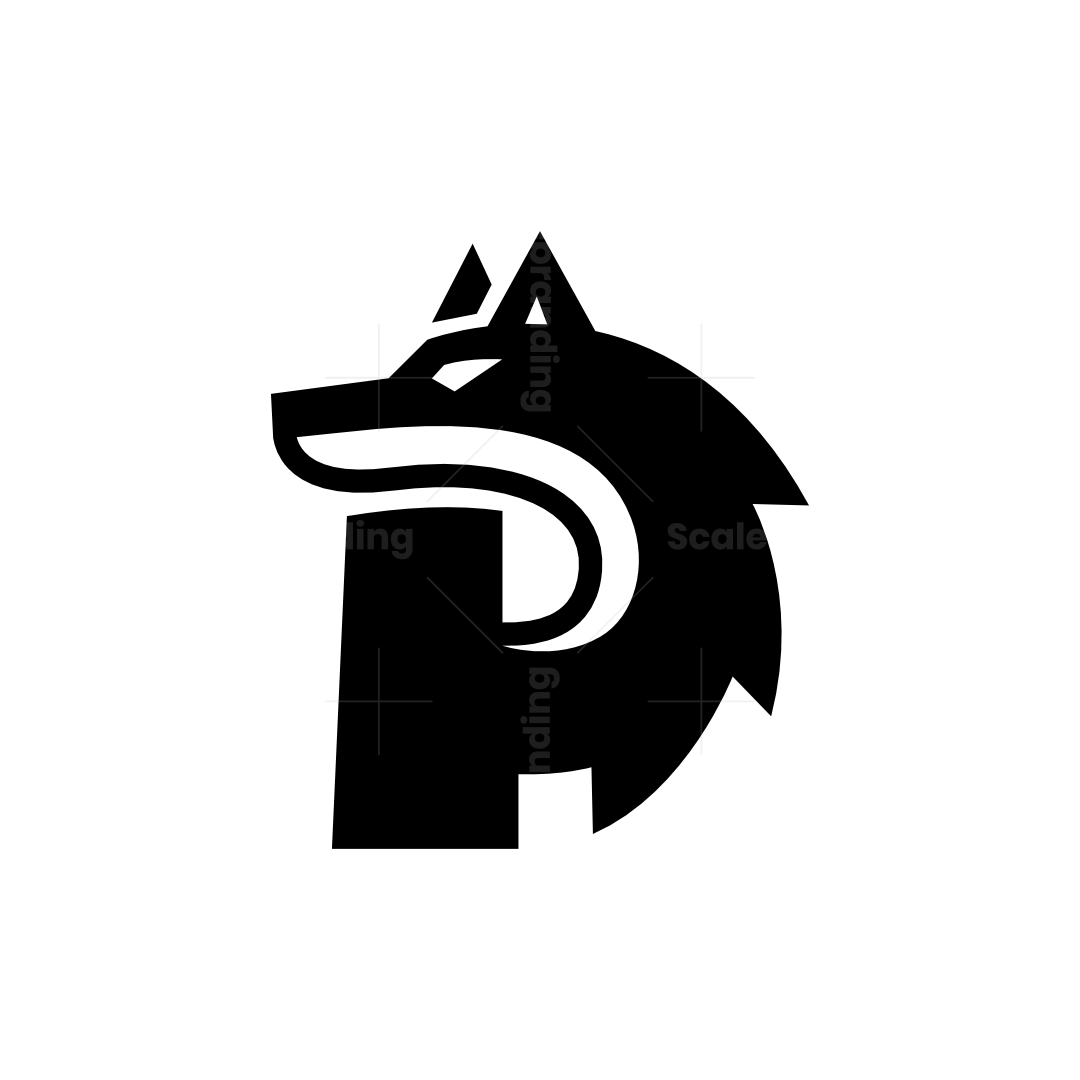 Creative letter P wolf logo | Scalebranding