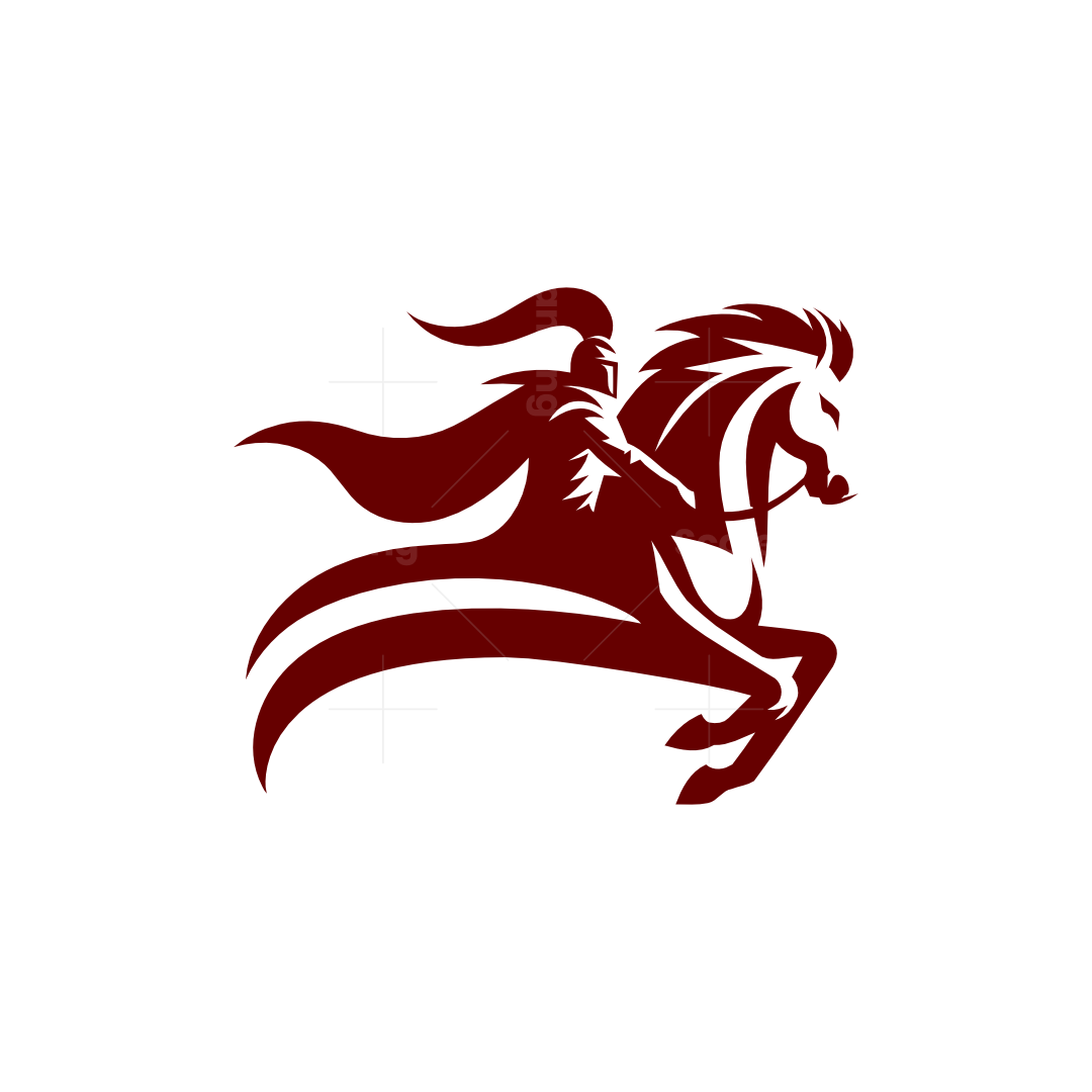knight riding horse full gallop logo | Scalebranding
