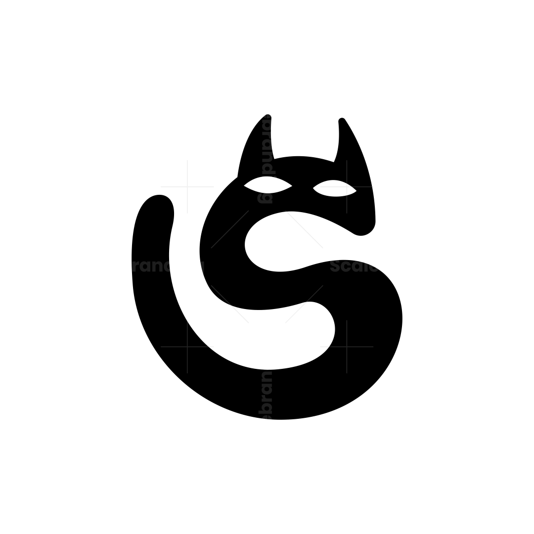 S Letter Black Cat Logo | Scalebranding