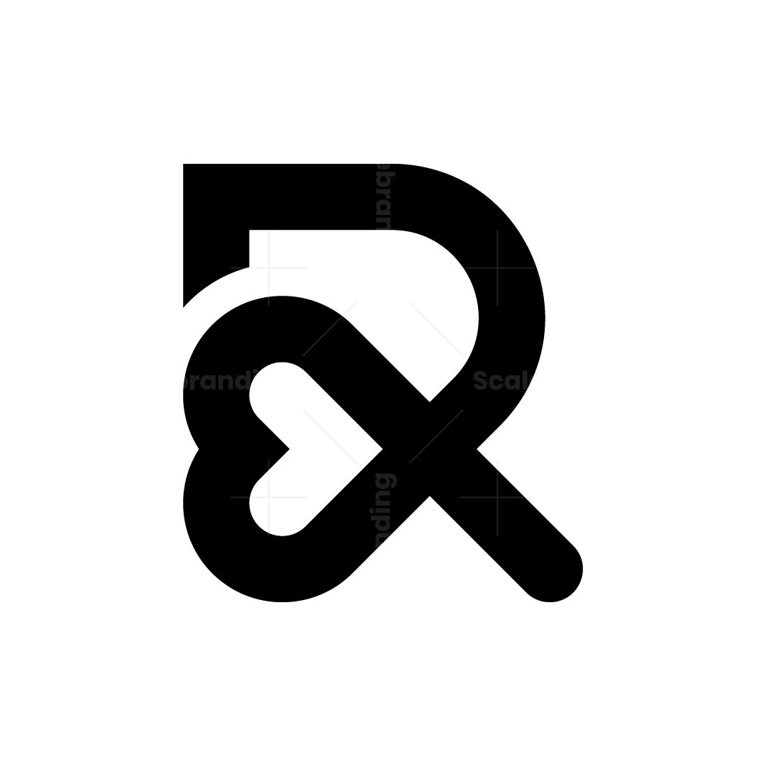 Letter R Love Modern Logo | Scalebranding