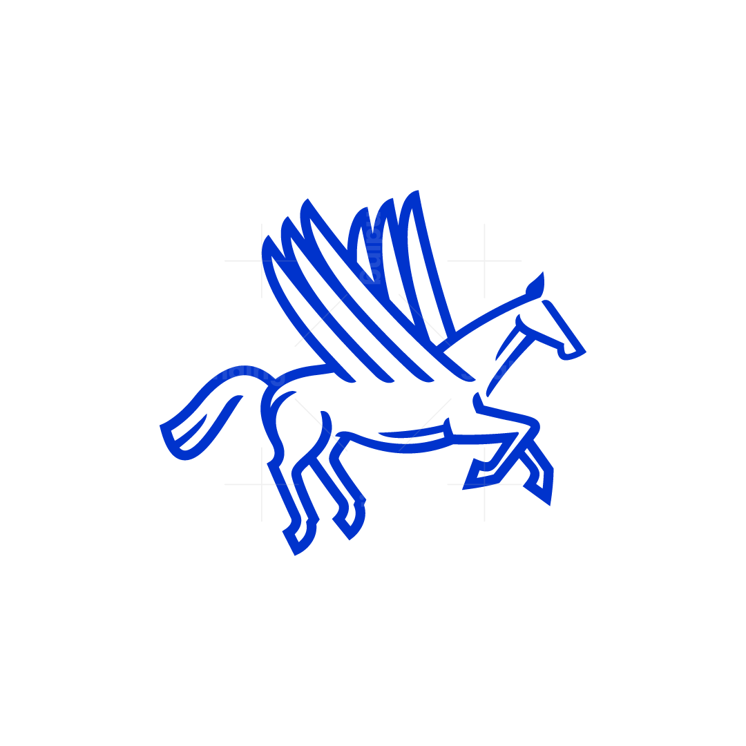 Black Pegasus Logo Flying Pegasus Logo | Scalebranding