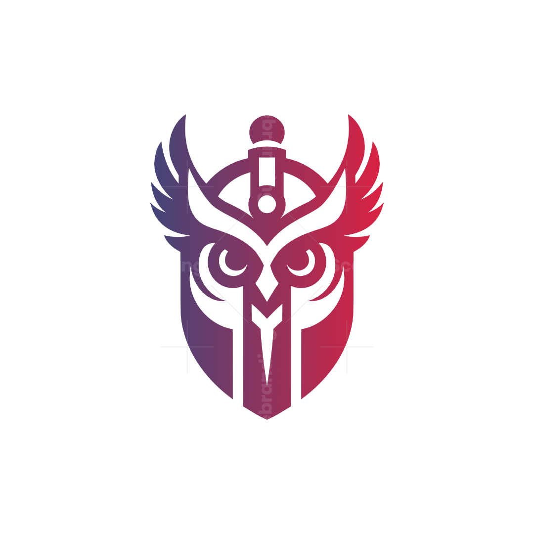 a stylized Modern owls knight logos | Scalebranding