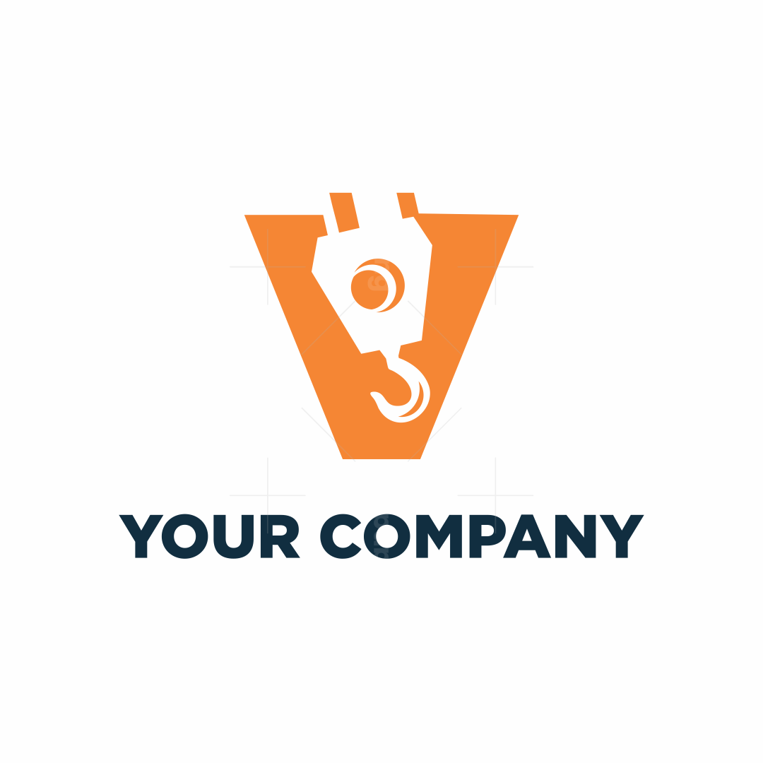 Letter V Crane Simple Logo | Scalebranding