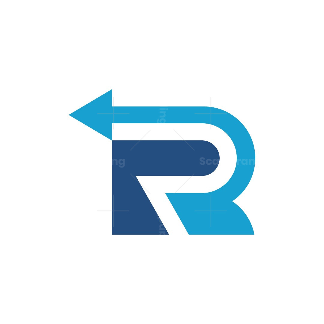 Letter R arrow logo | Scalebranding