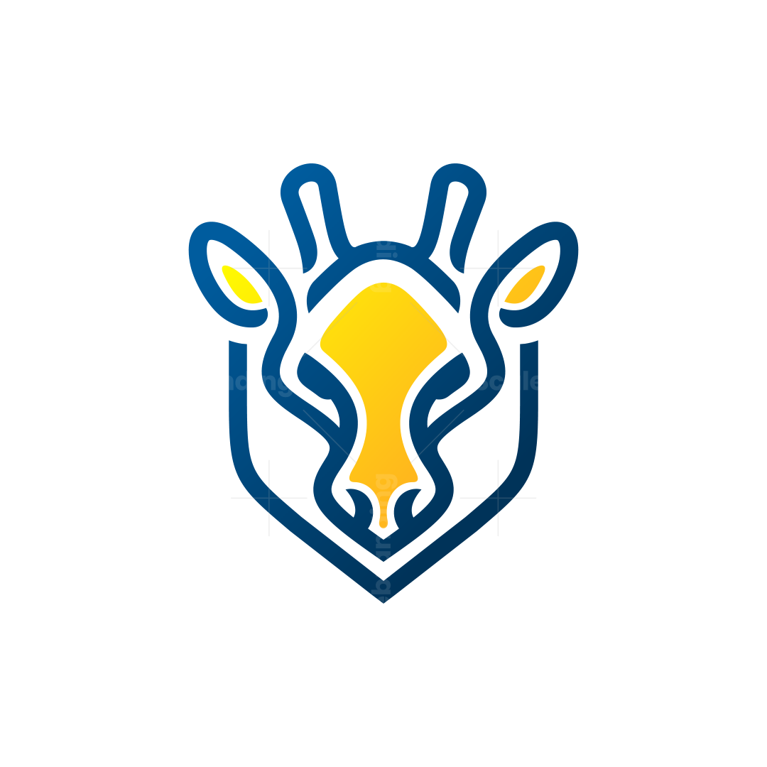 Blue Tech Giraffe shield logo | Scalebranding