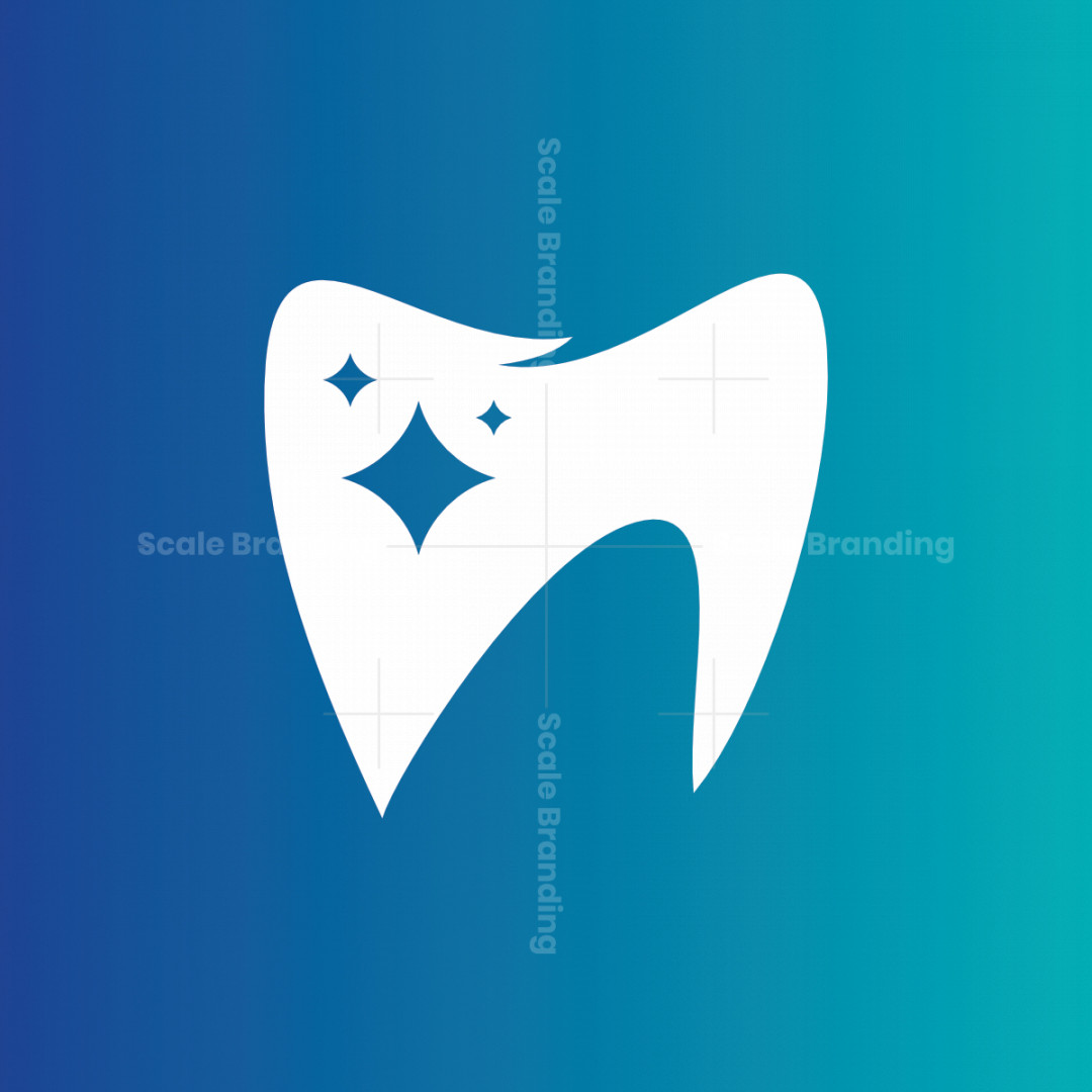 Tooth With Stars Dental Logo | Scalebranding