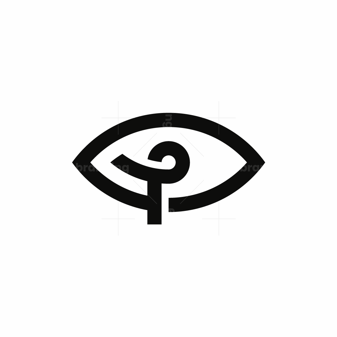 Seeing Eye P Letter Mark Logo | Scalebranding