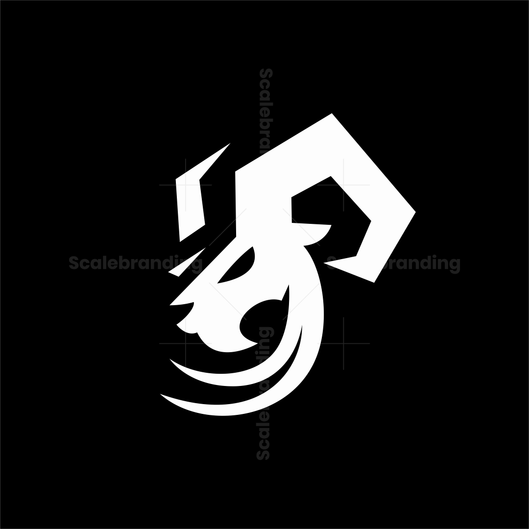 Modern Mountain Goat Head Logo | Scalebranding