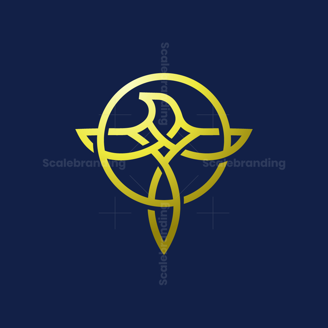 Golden Eagle Line Emblem logo | Scalebranding