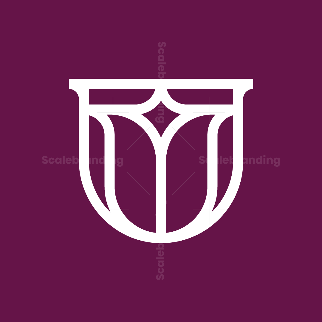 Modern Tulip Shield Star Logo | Scalebranding