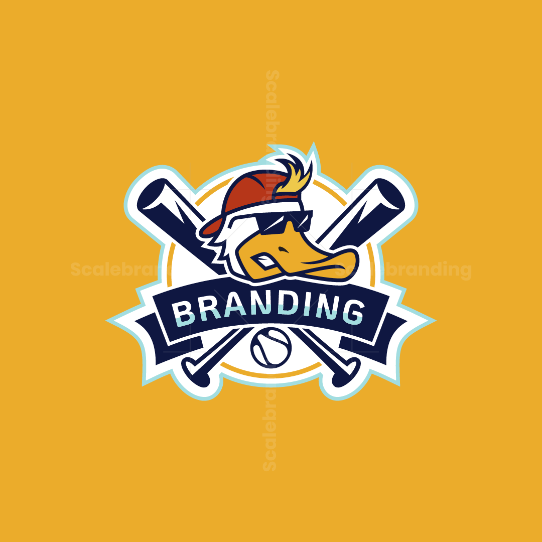 Baseball Duck Mascot Logo Design | Scalebranding