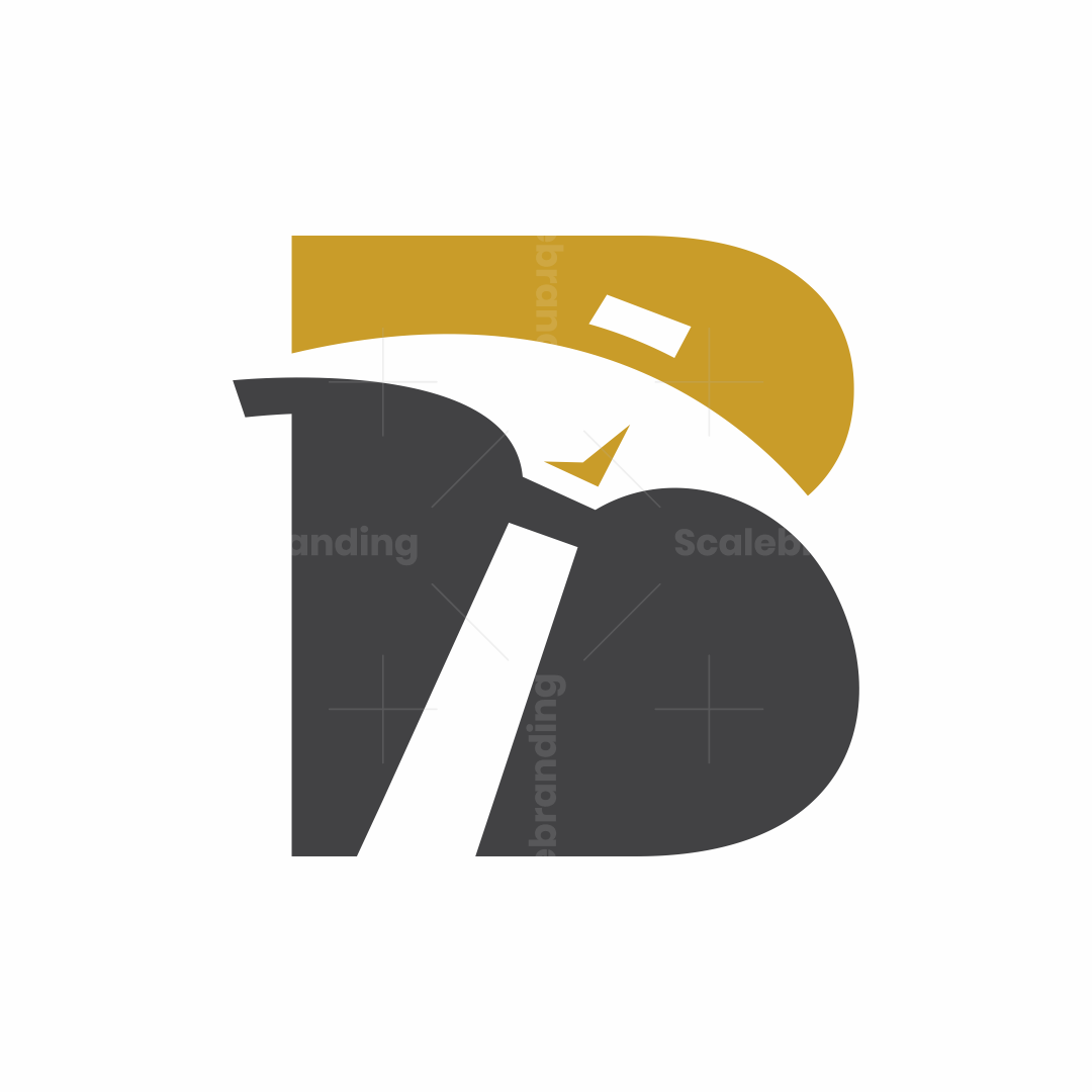 Letter B Mining Hammer Logo | Scalebranding