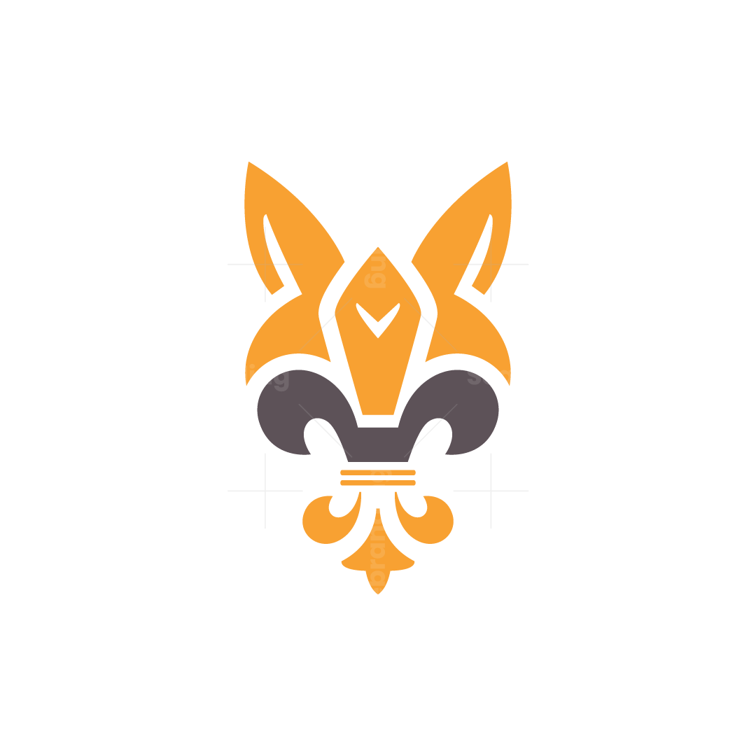 Fleur De Lis Fox Logo Royal Lily Fox Logo | Scalebranding