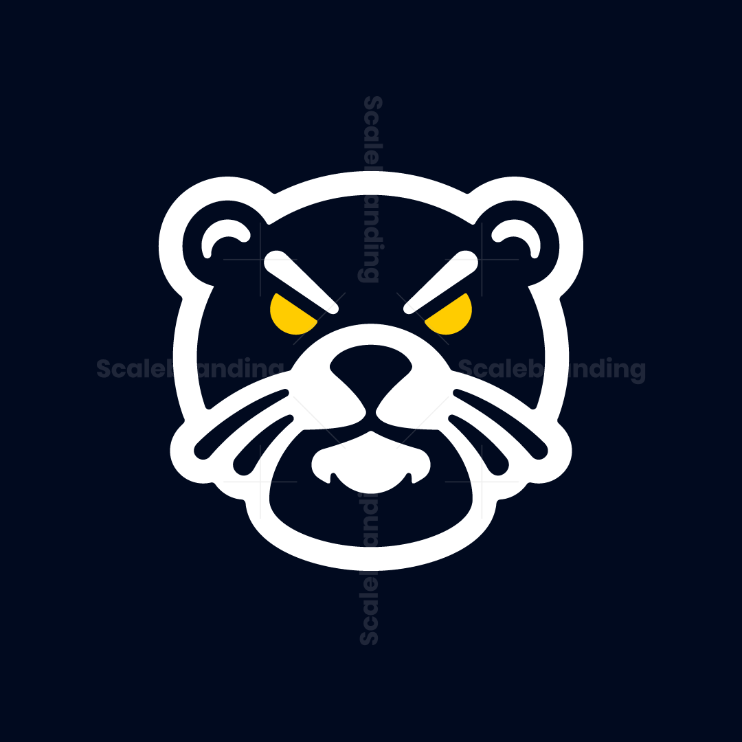 Angry Otter Minimalist Sports Mascot Logo | Scalebranding