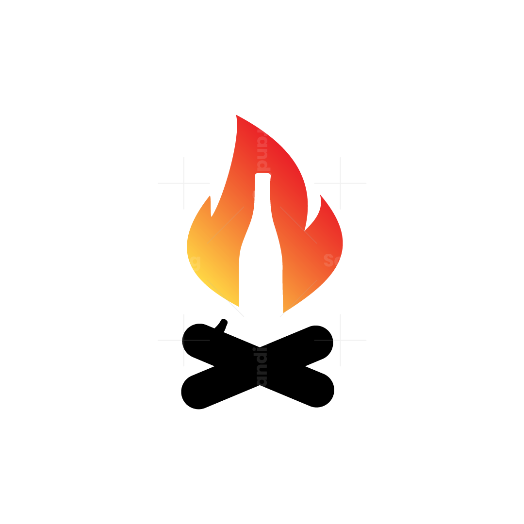 The Fire Bottle Camping Logo | Scalebranding