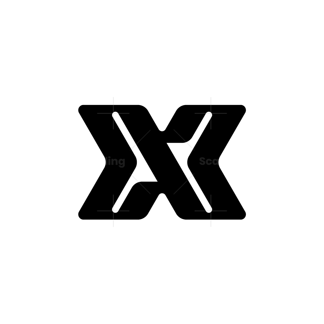 Black X Logo Name