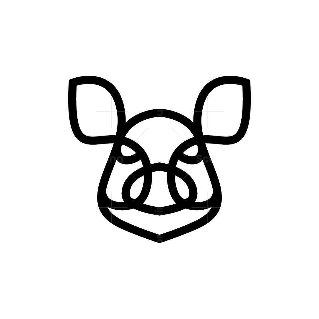 Pig Outline Logo Outline Of A Pig ClipArt Best