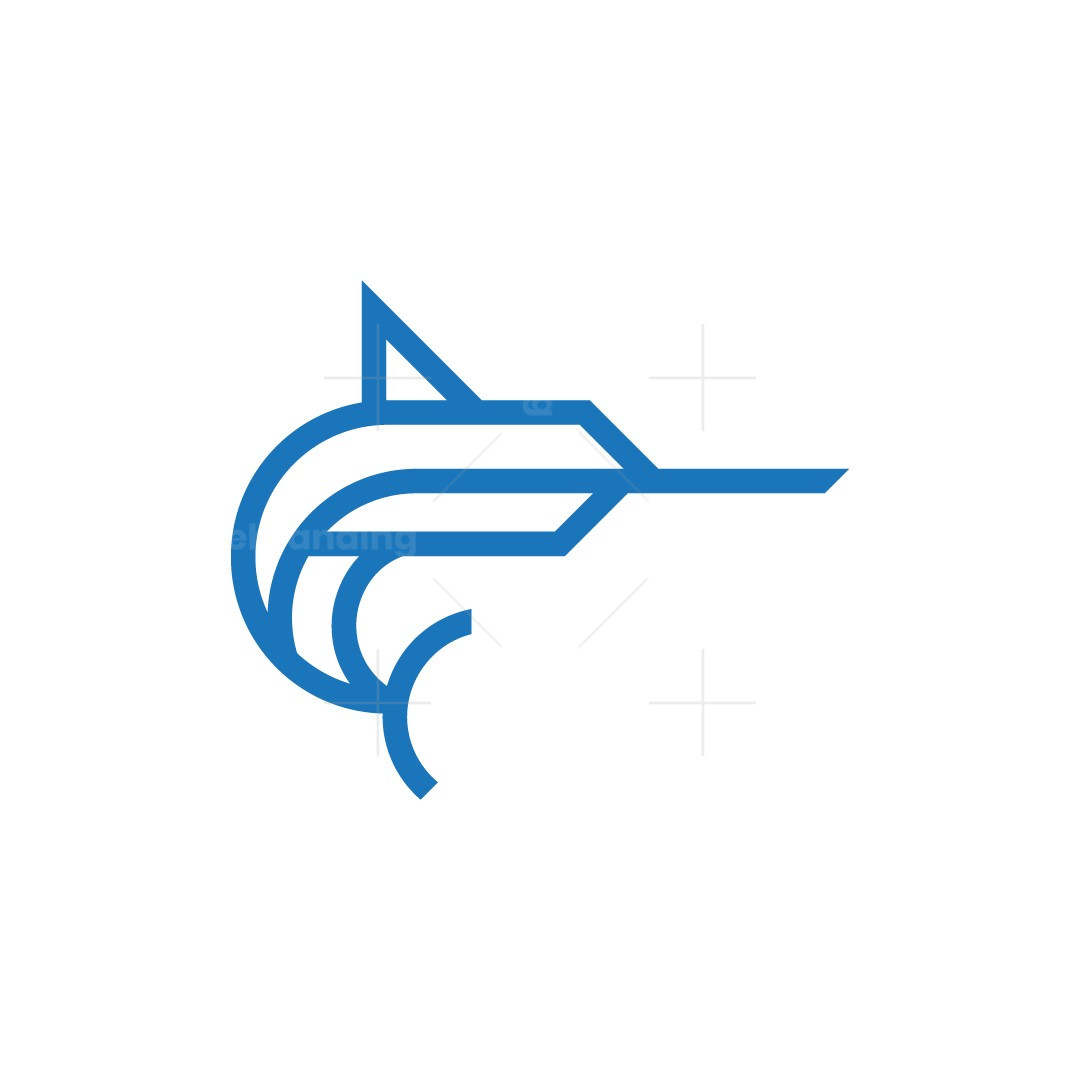 Blue Swordfish Logo Marlin Logo | Scalebranding