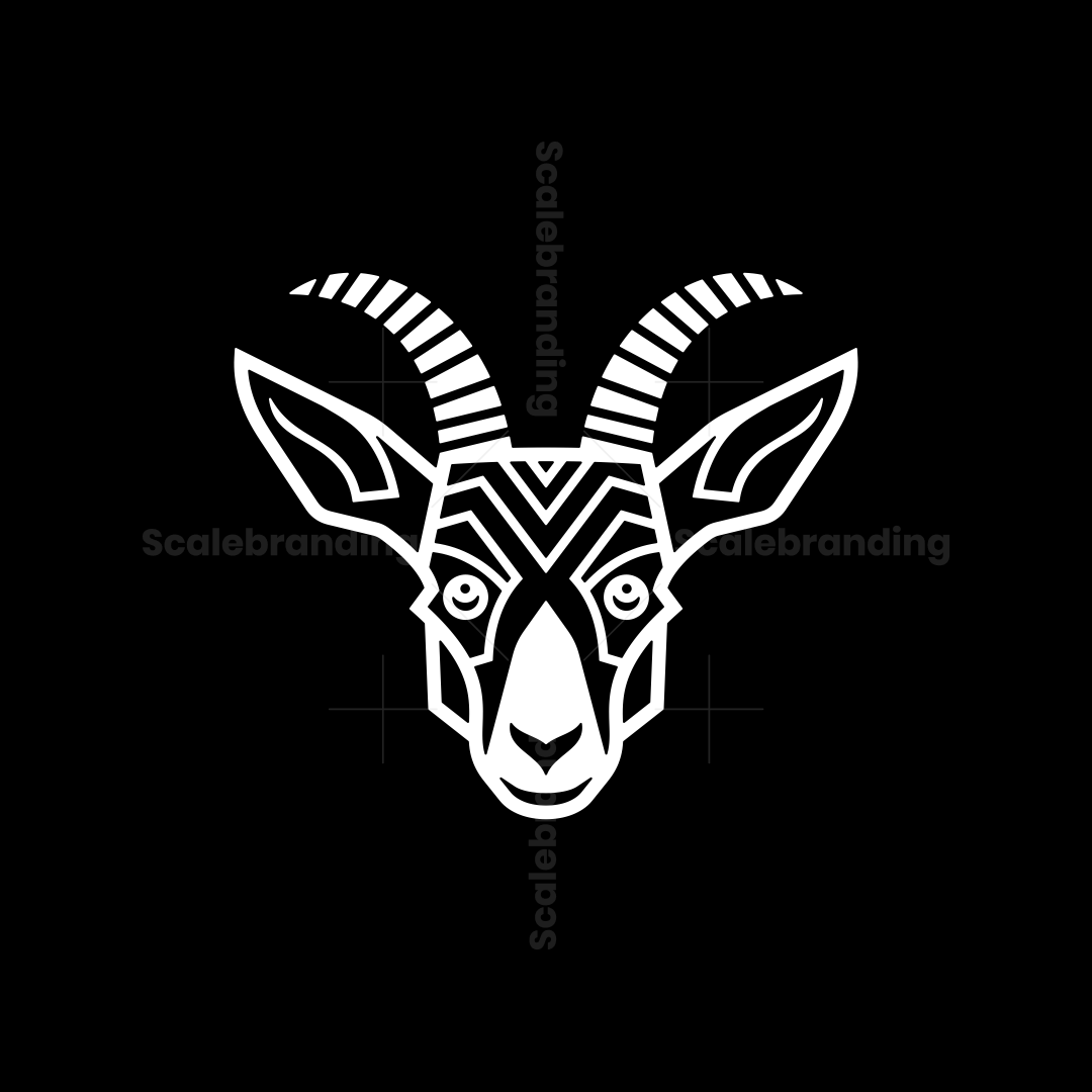 Bold Geometric Goat Logo Design | Scalebranding