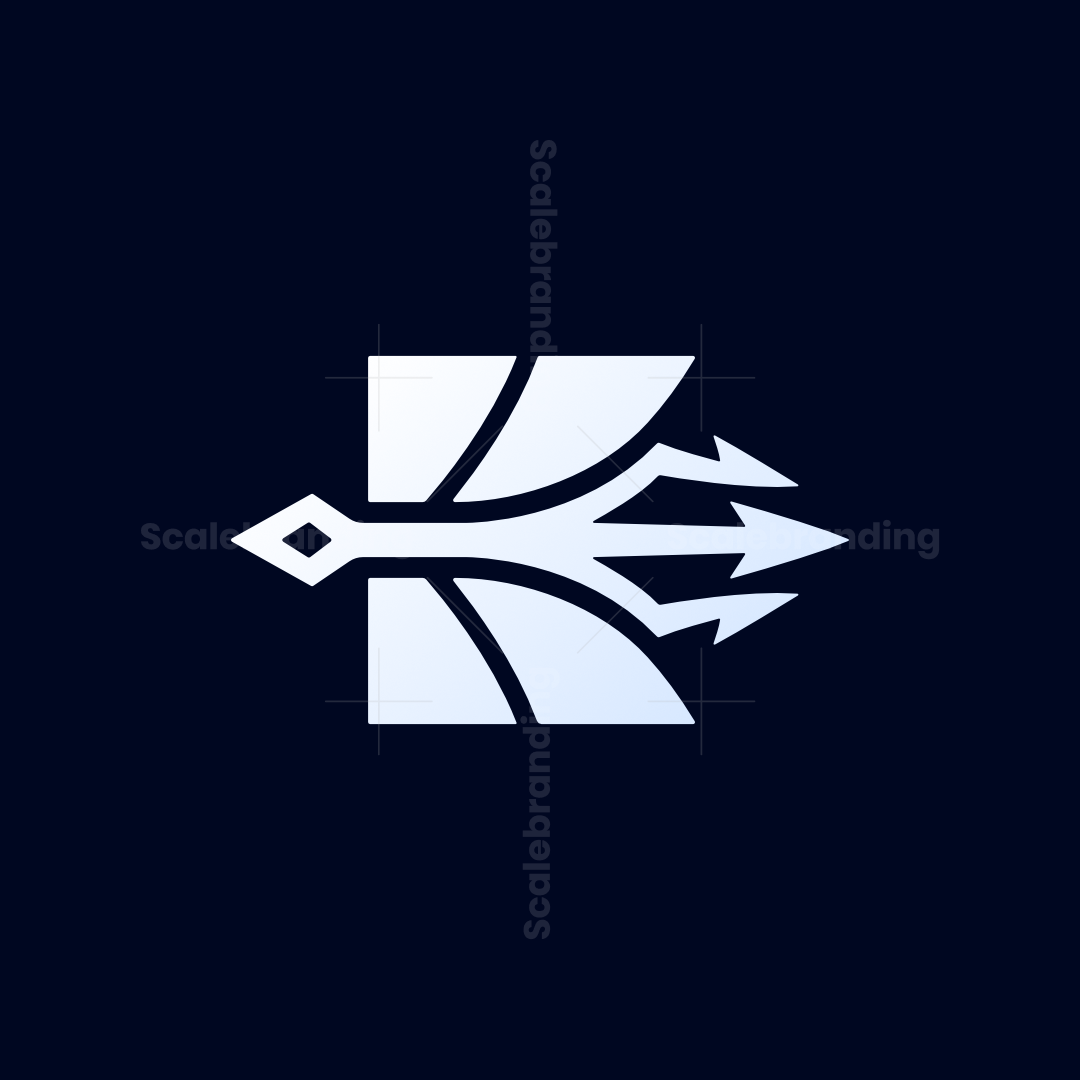 Elegant letter K trident logo | Scalebranding