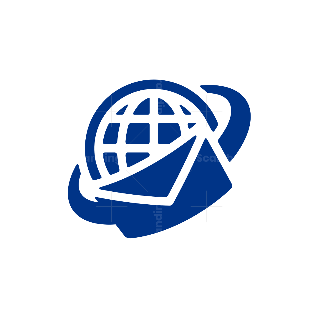 Blue mail global message logo | Scalebranding