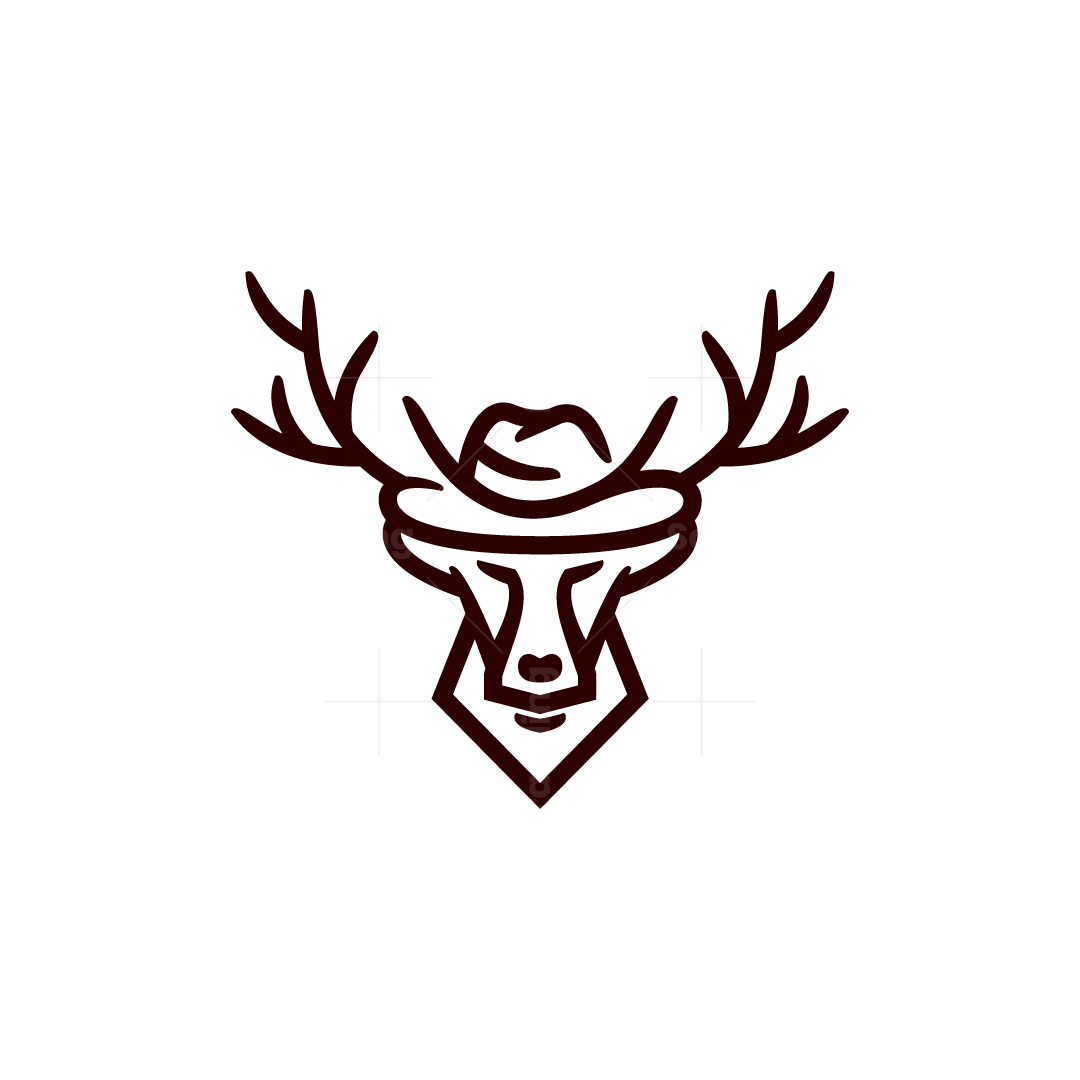 Brown Cowboy Hat Deer Logo | Scalebranding