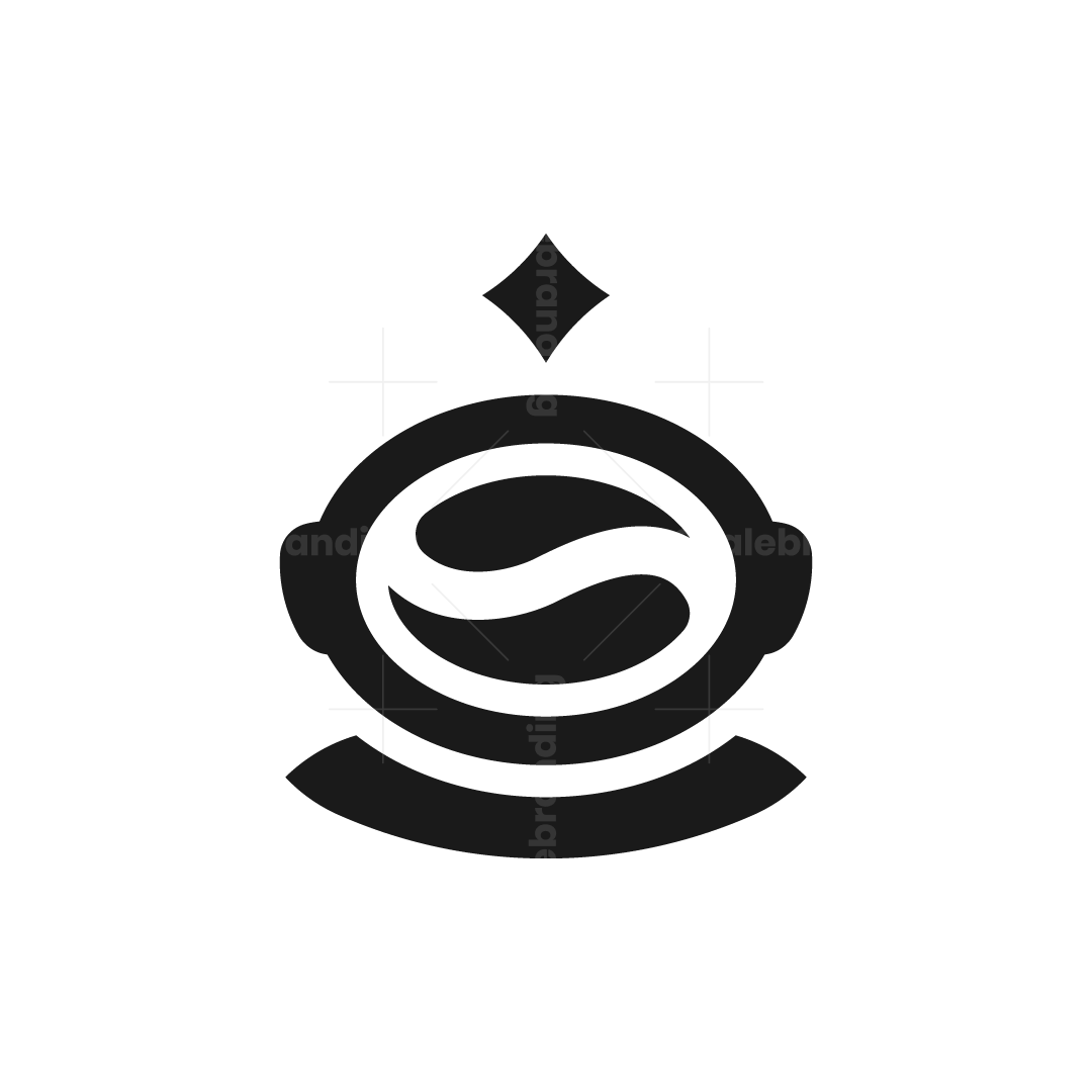 Astronaut Coffee Bean Logo | Scalebranding