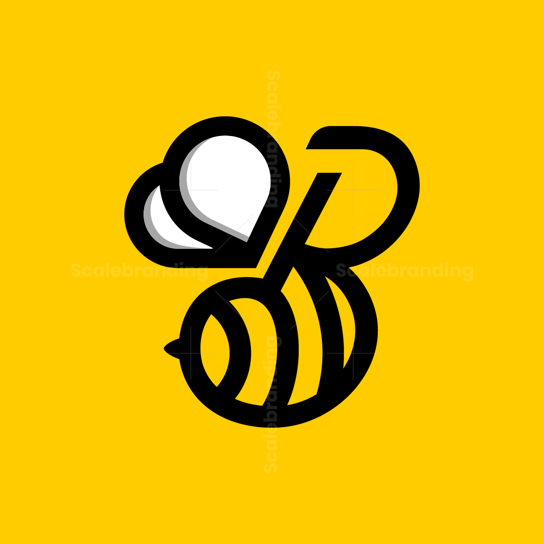 BeeInspired Letter B Honey Logo | Scalebranding