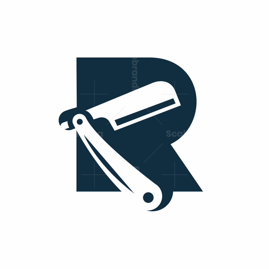 Letter R Razor Simpel Logo | Scalebranding