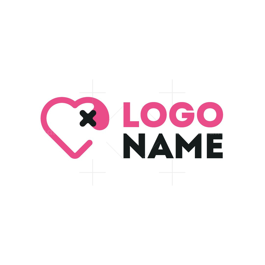 Pink Heart Fashion Logo Pink Heart Designs, Themes, Templates And