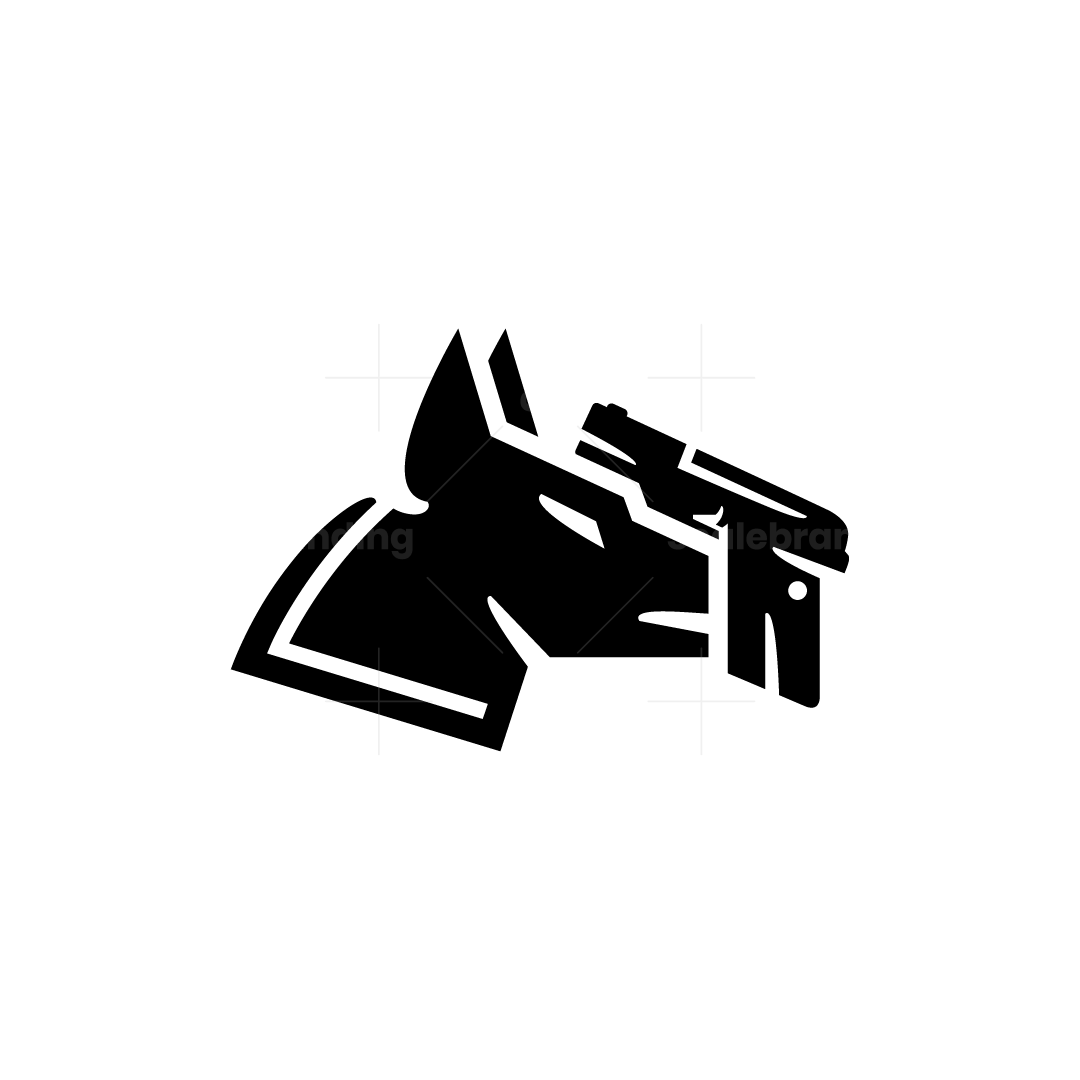 Pistol Gun And Dog Logo Police Dog Training Logo Police Dog Logo ...