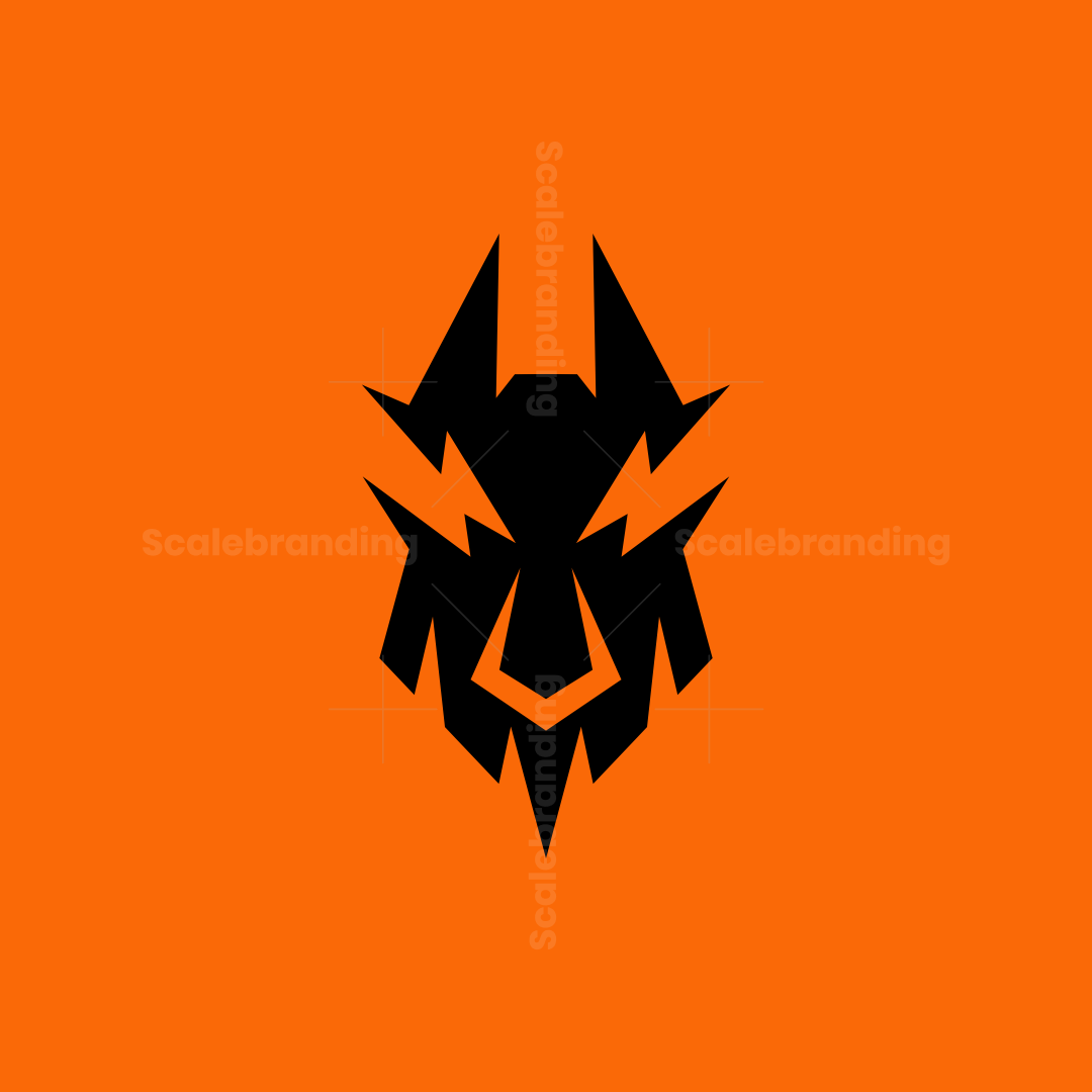 Minimal Angry Wolf Lightning Logo | Scalebranding