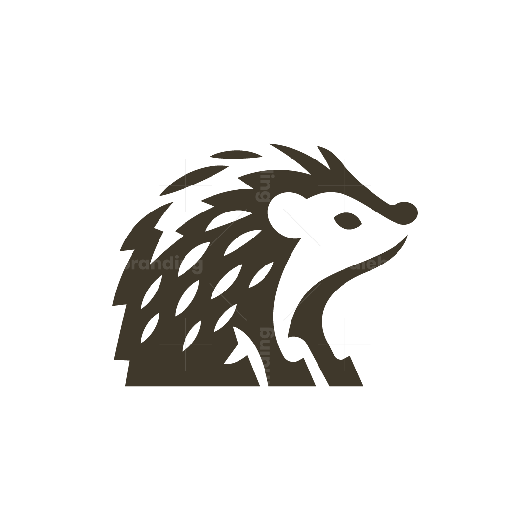 Sharp and Futuristic Hedgehog Silhouette logo | Scalebranding