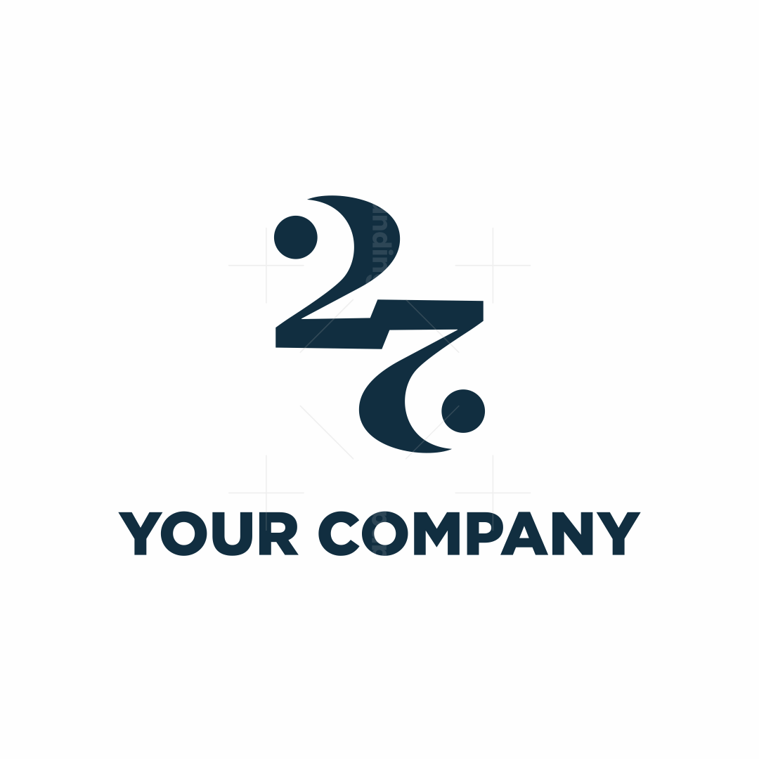 Number two seven Ambigram simple combination logo | Scalebranding