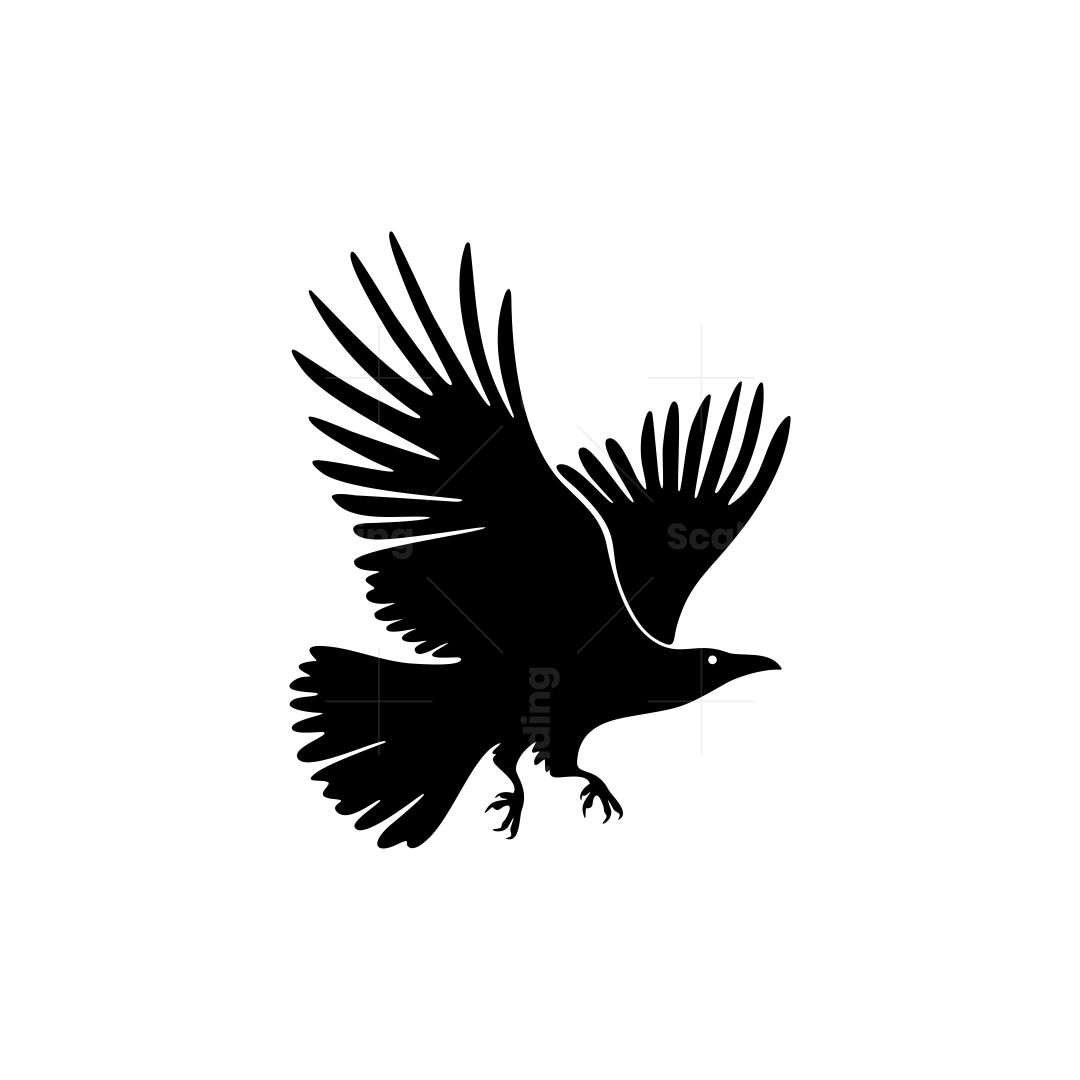 Raven In Flight Logo Design | Scalebranding