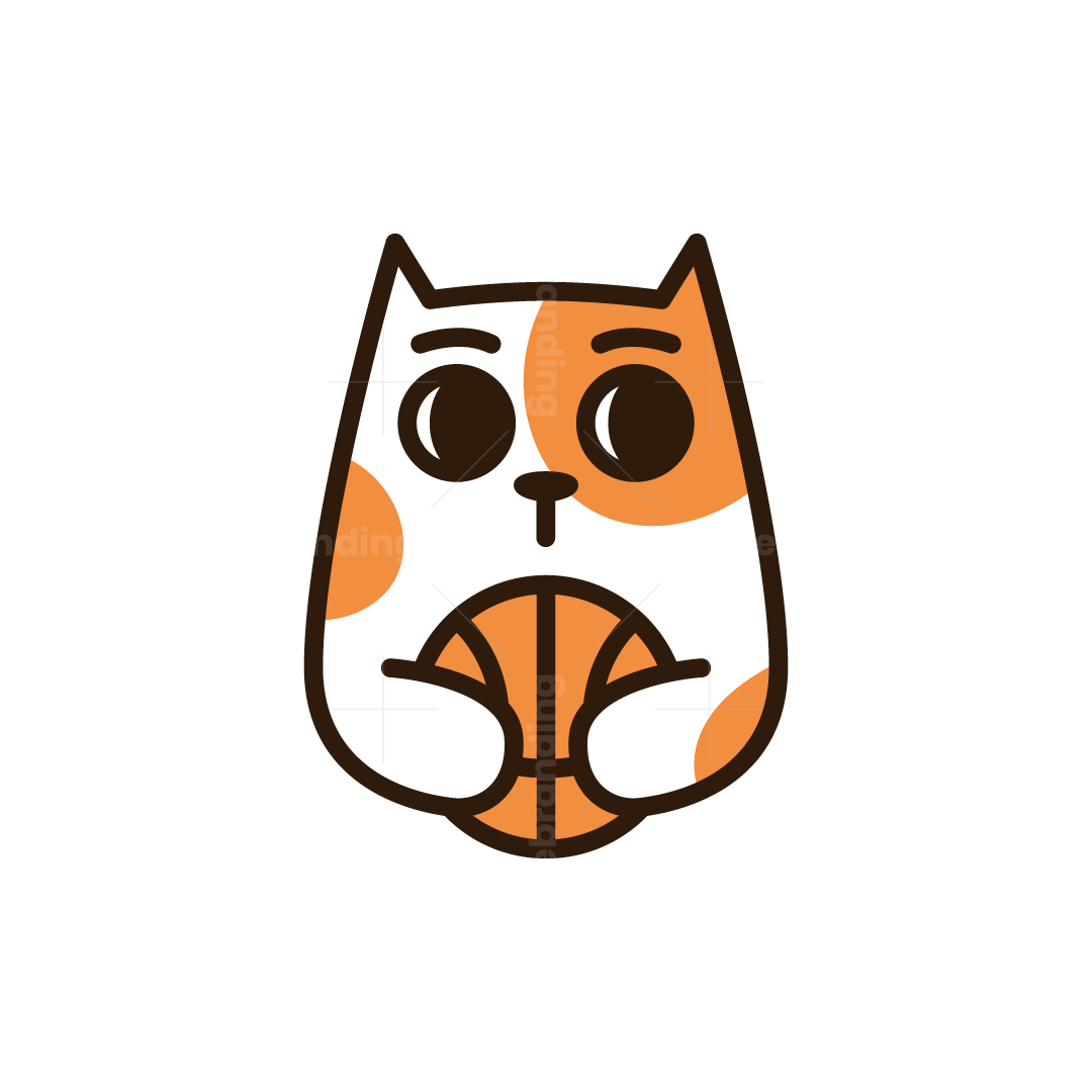 Cat Basketball Ball Mascot Logo | Scalebranding