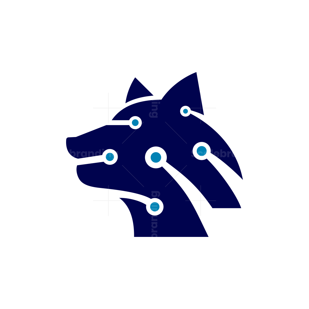 Minimal Modern Wolf Tech logo | Scalebranding