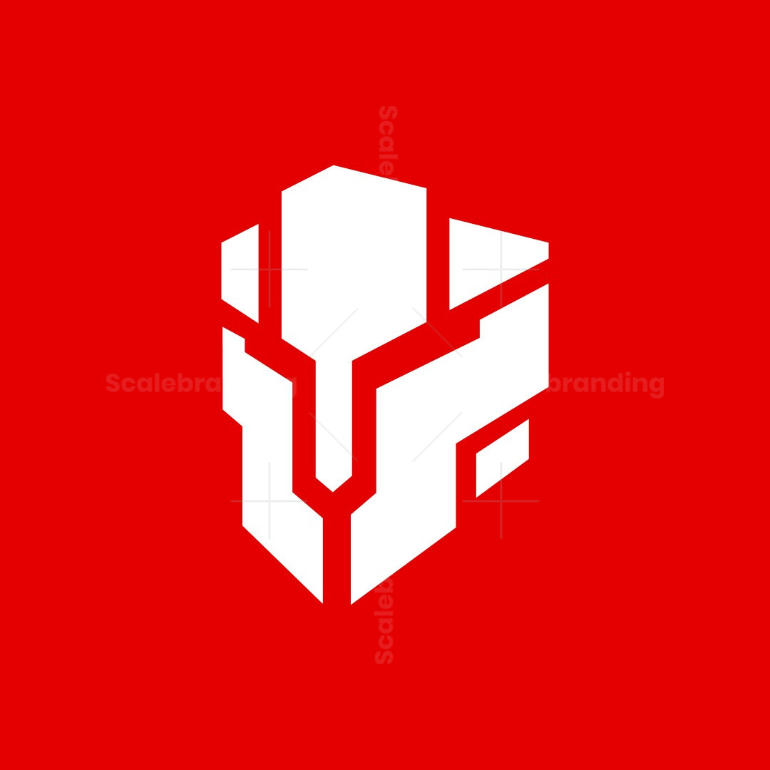 Robot Spartan/Greek Helmet Abstract Esports Logo Design | Scalebranding