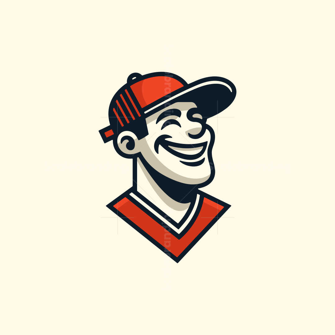 Friendly Joyful Sportsman Logo Design | Scalebranding
