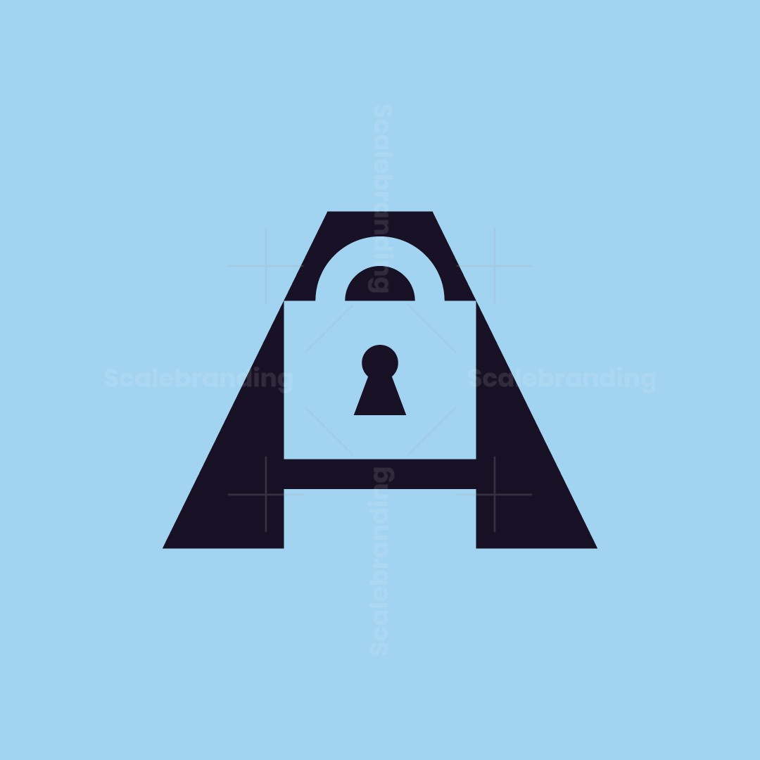 Letter A Padlock Logo | Scalebranding