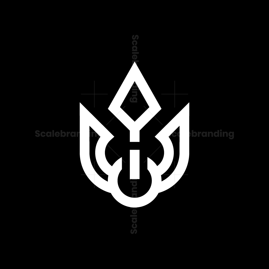 Energy Trident Logo Power Poseidon Trident Logo | Scalebranding