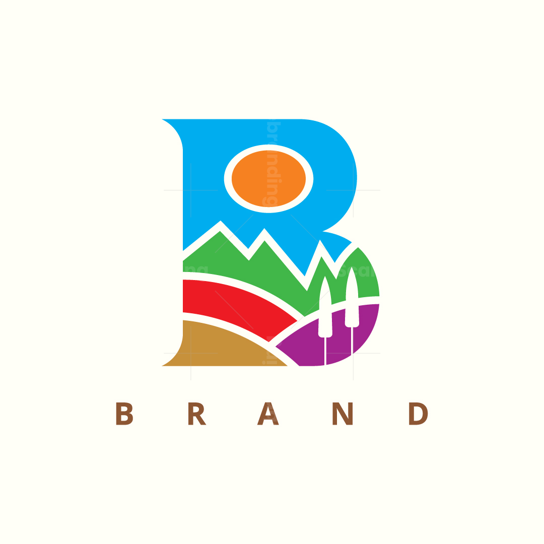 Letter B Nature Landscape Logo | Scalebranding