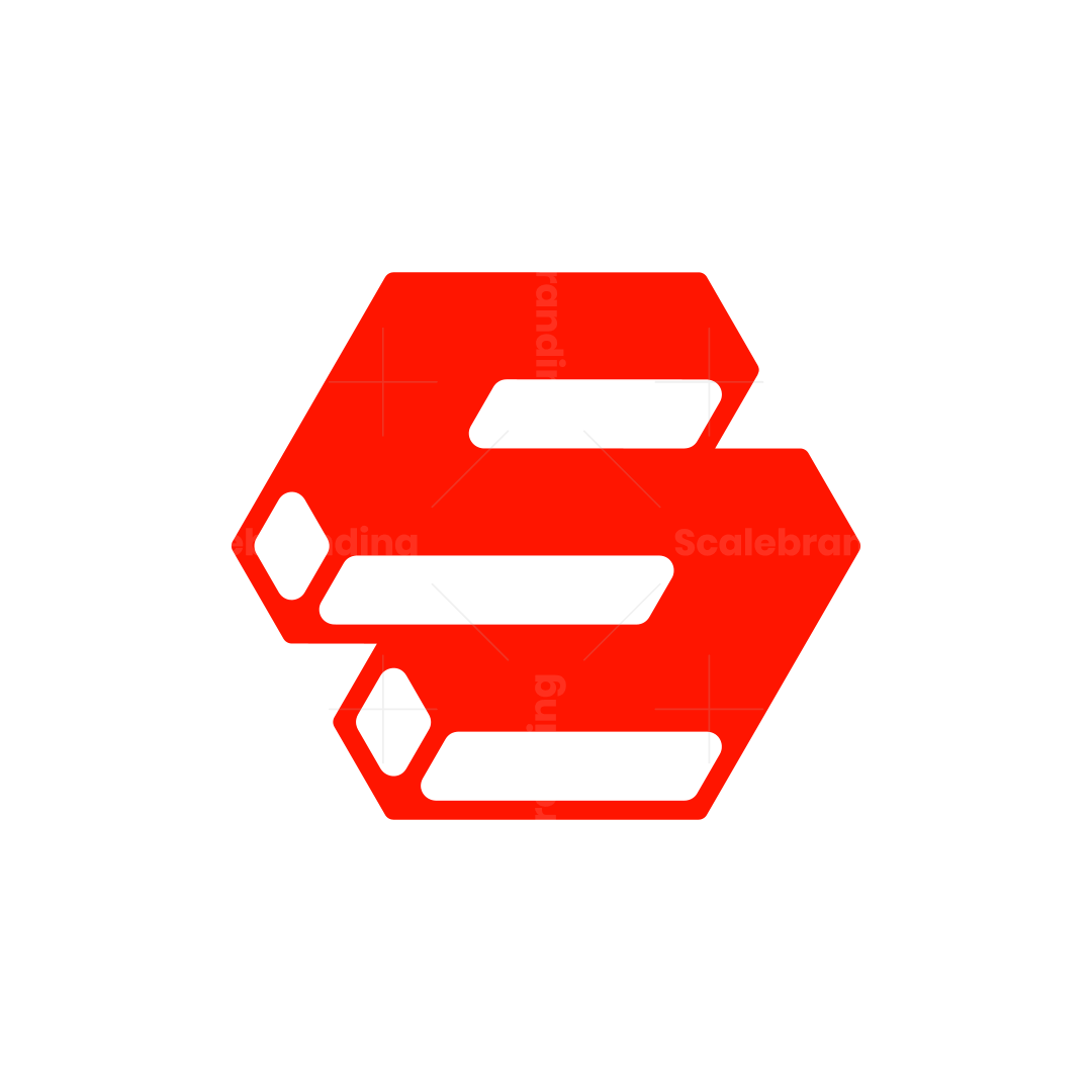 Modern Hexagon Geometrical S Logo | Scalebranding