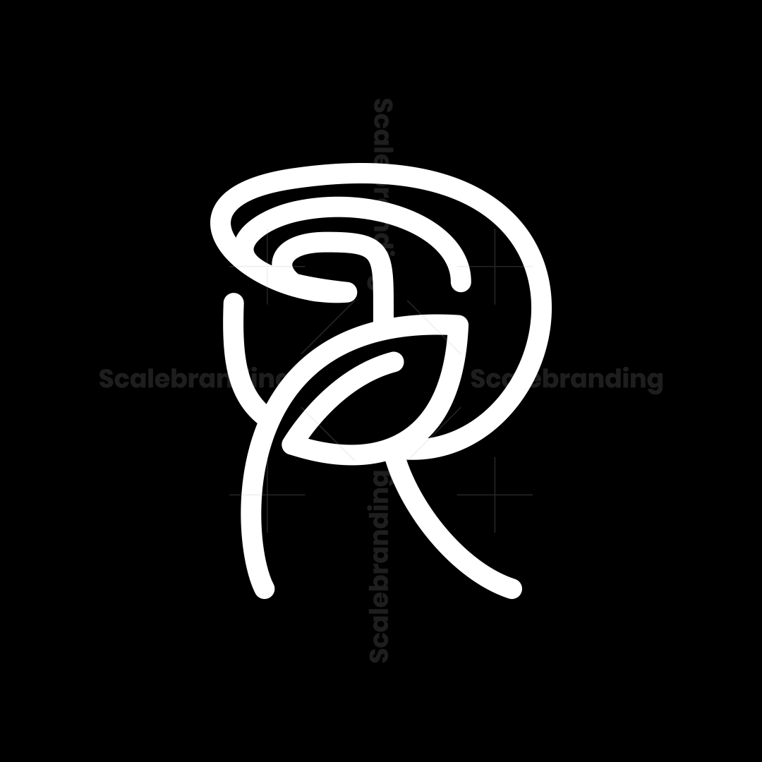 Abstract Letter R Rose Logo | Scalebranding